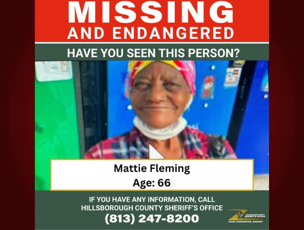 Hillsborough County Sheriff Issues Purple Alert For 66 Year Old Woman